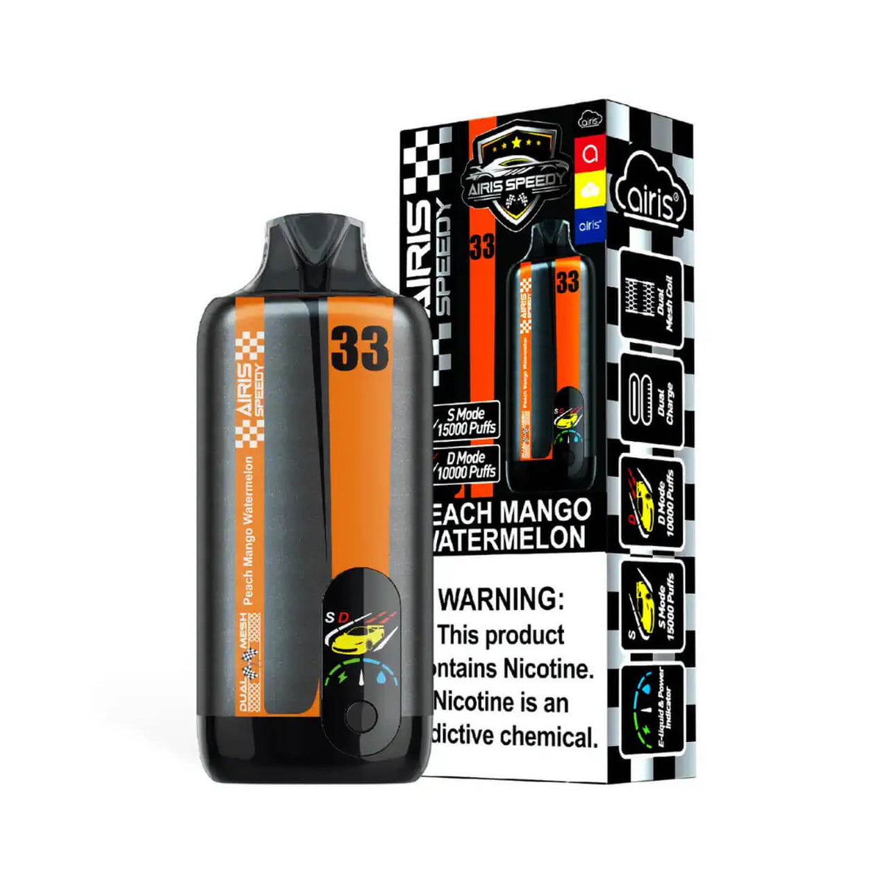 Peach Mango Watermelon Airis Speedy 15000 Disposable Vape — NicDelivery