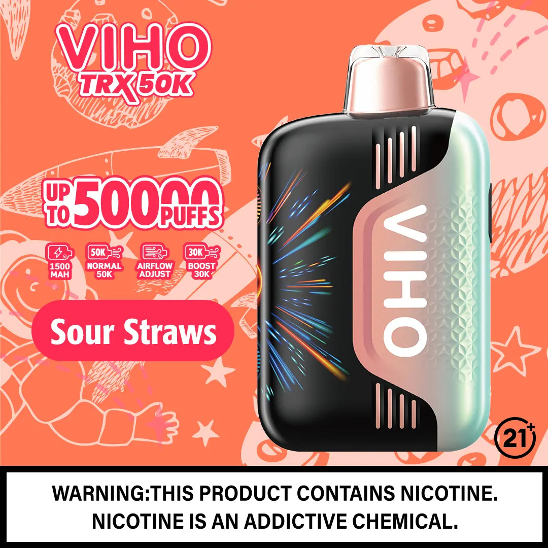 Sour Straws VIHO TRX 50k Disposable Vape — NicDelivery