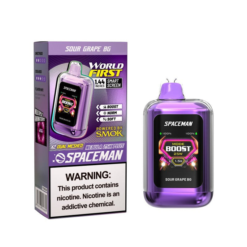 Sour Grape BG Spaceman Nebula 25k Plus Disposable Vape — NicDelivery