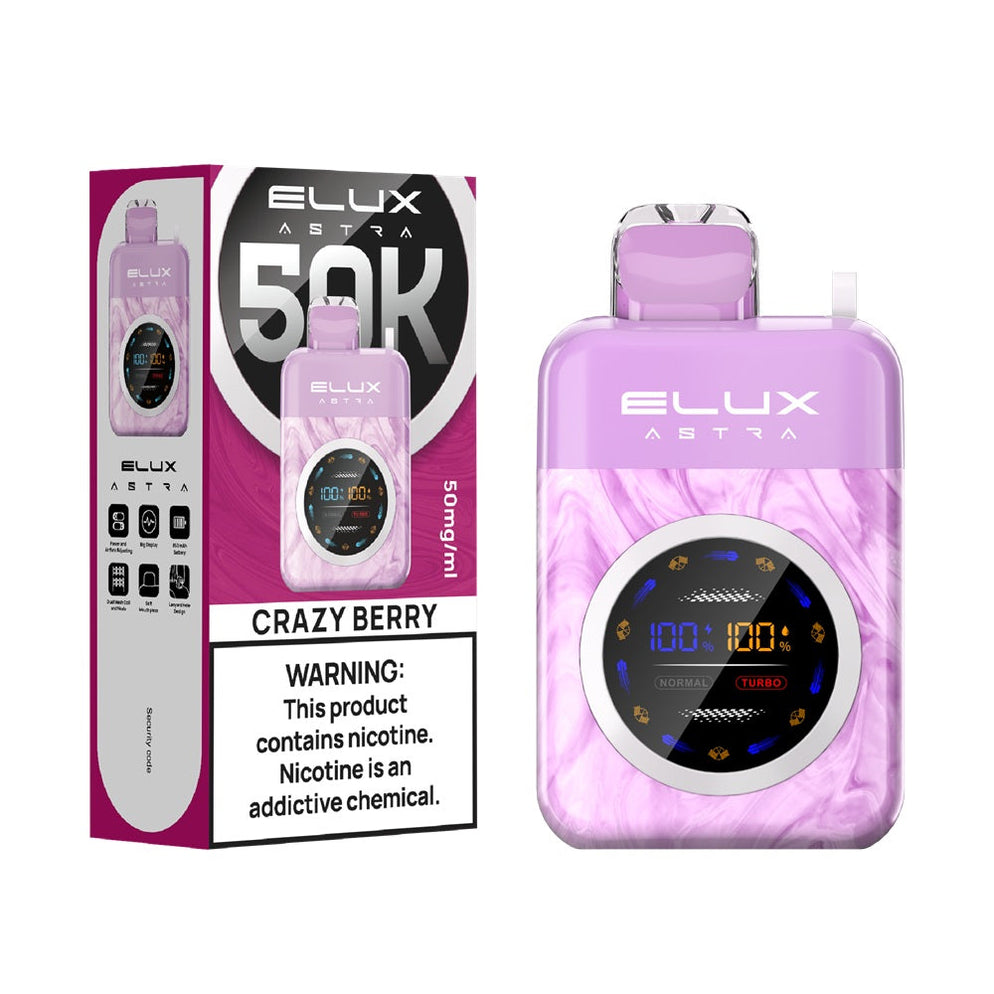 Crazy Berry Elux Astra 50K Disposable Vape — NicDelivery